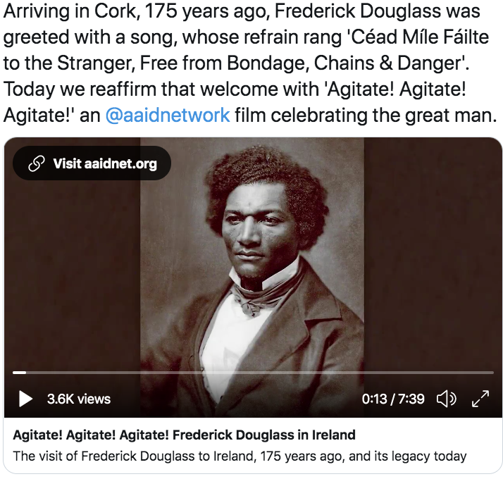 Video details Abolitionist Frederick Douglass; Visits to Ireland ...